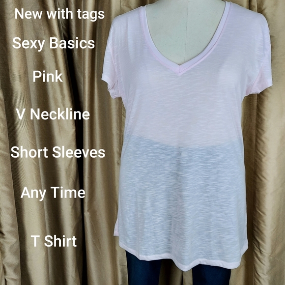 Sexy Basics | Tops | New Sexy Basics Pink Anytime T Shirt Size 3xl | Poshmark